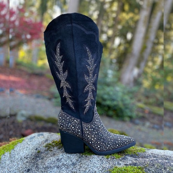 Very G | Shoes | Sale Addie Tall Black Western Boots By Very G Footwear ...